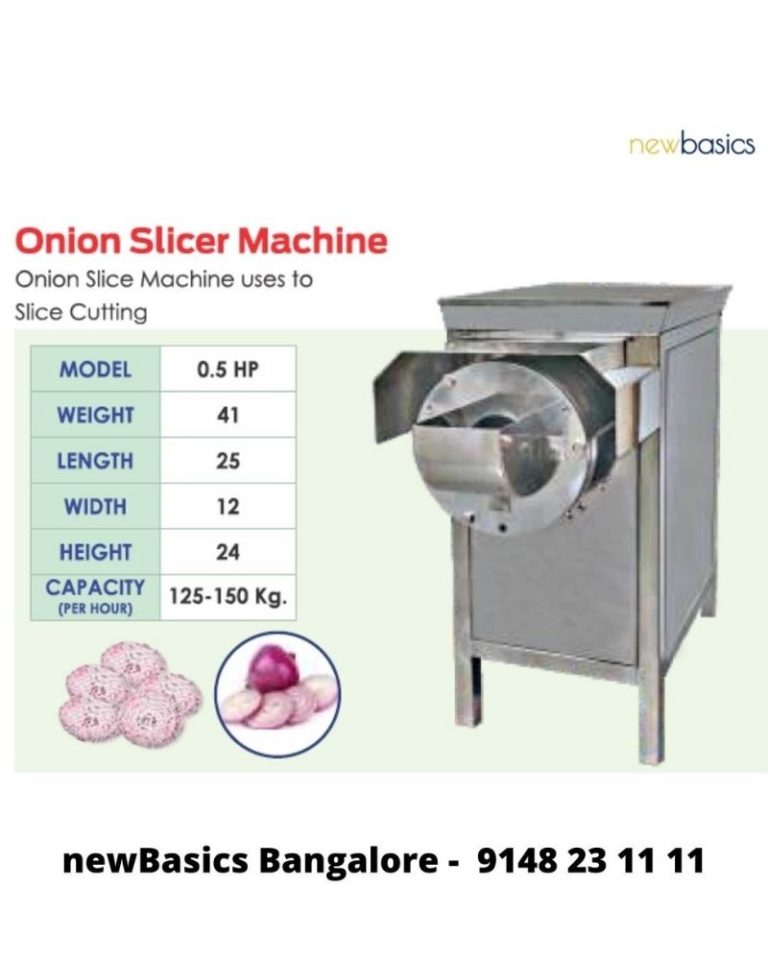 Semi Automatic Onion Slicer Machine with 0.5HP Motor