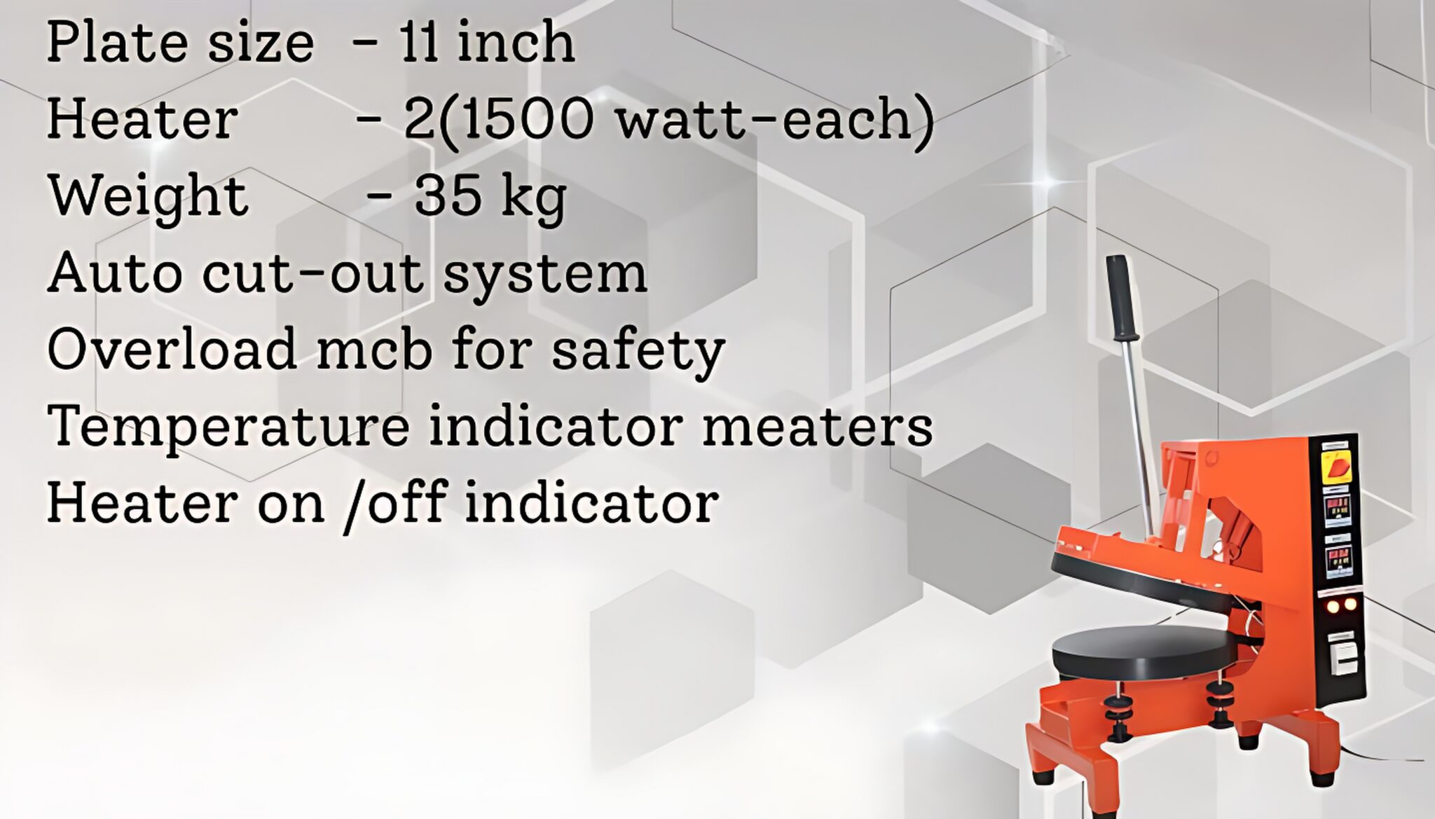 Commercial Chapati / Roti Pressing Machine - Electric - newBasics
